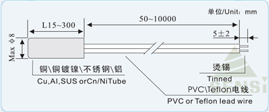Metal NTC Type Cylinder Head Temperature Sensor For Air Conditioner And ...
